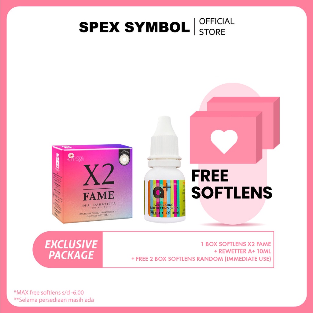 Jual Bundling X2 Fame Goddess + A+ Rewetter 10 ML+ Free Softlens | Shopee Indonesia