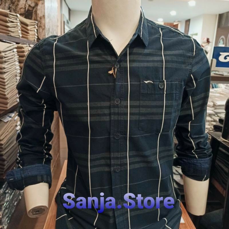 Jual KEMEJA CARDINAL JEANS ORIGINAL TANGAN LENGAN PANJANG GARIS GARIS ...