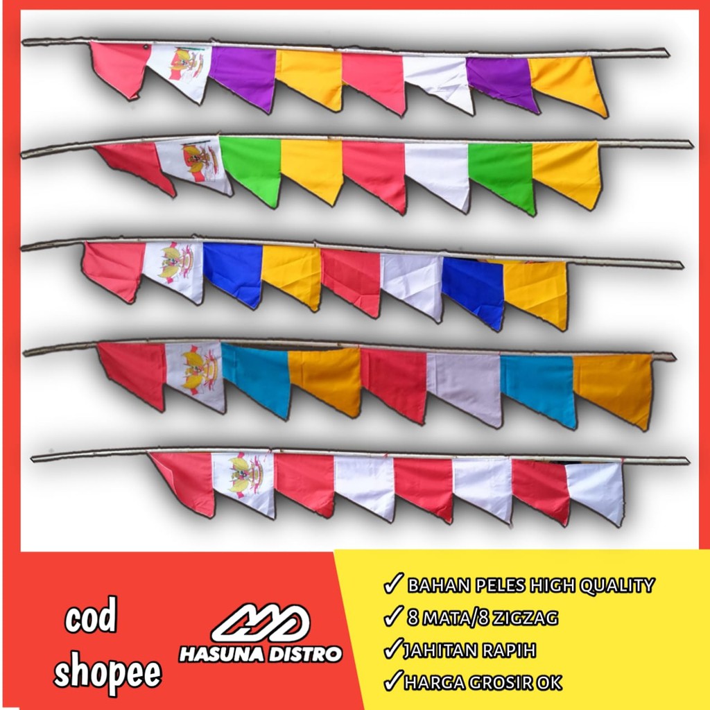 Jual umbul umbul garuda 8 mata zig zag | Shopee Indonesia