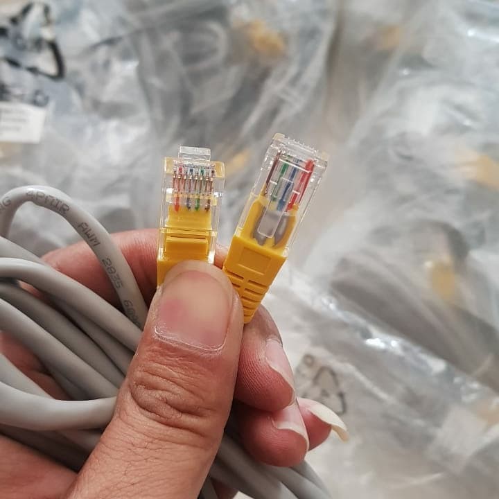 Jual Kabel LAN UTP RJ45 Cat5 Jadi 1.5M Lengkap Jack Conector Tinggal ...