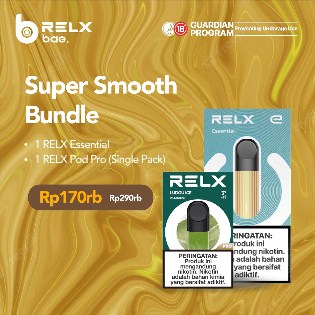 Jual RELX Bundle Essential Gold Spark Device and Pod Pro (Isi 1 Pod) | Shopee Indonesia