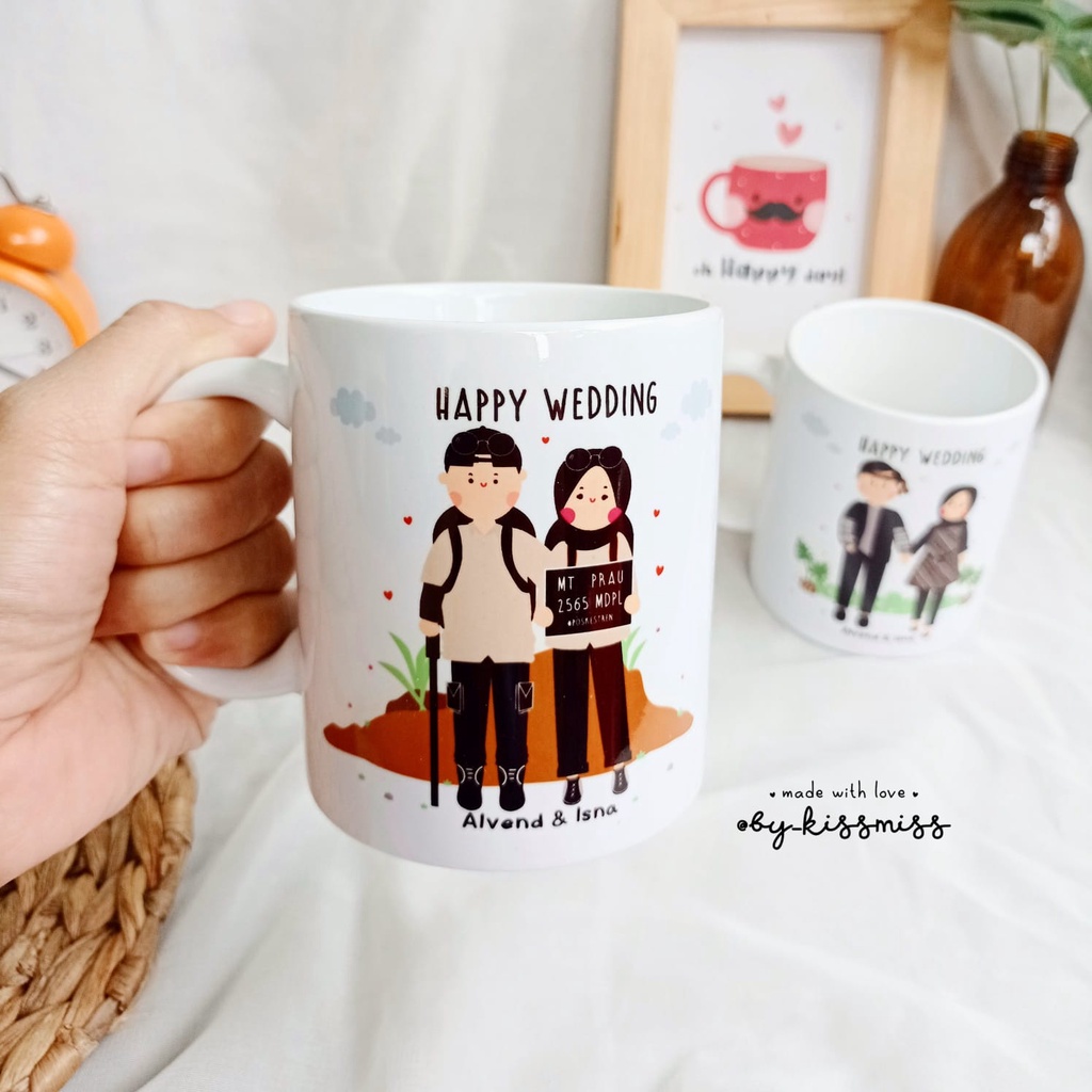 Jual MUG CUSTOM KARAKTER COUPLE /MUG KARAKTER/ KADO ULANG TAHUN / KADO ...