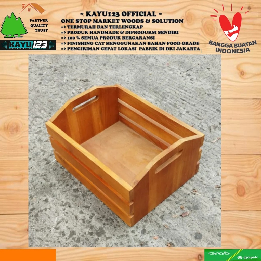 Jual Box Kayu Tempat Penyimpanan Wooden Crate Storage box Mutifungsi ...