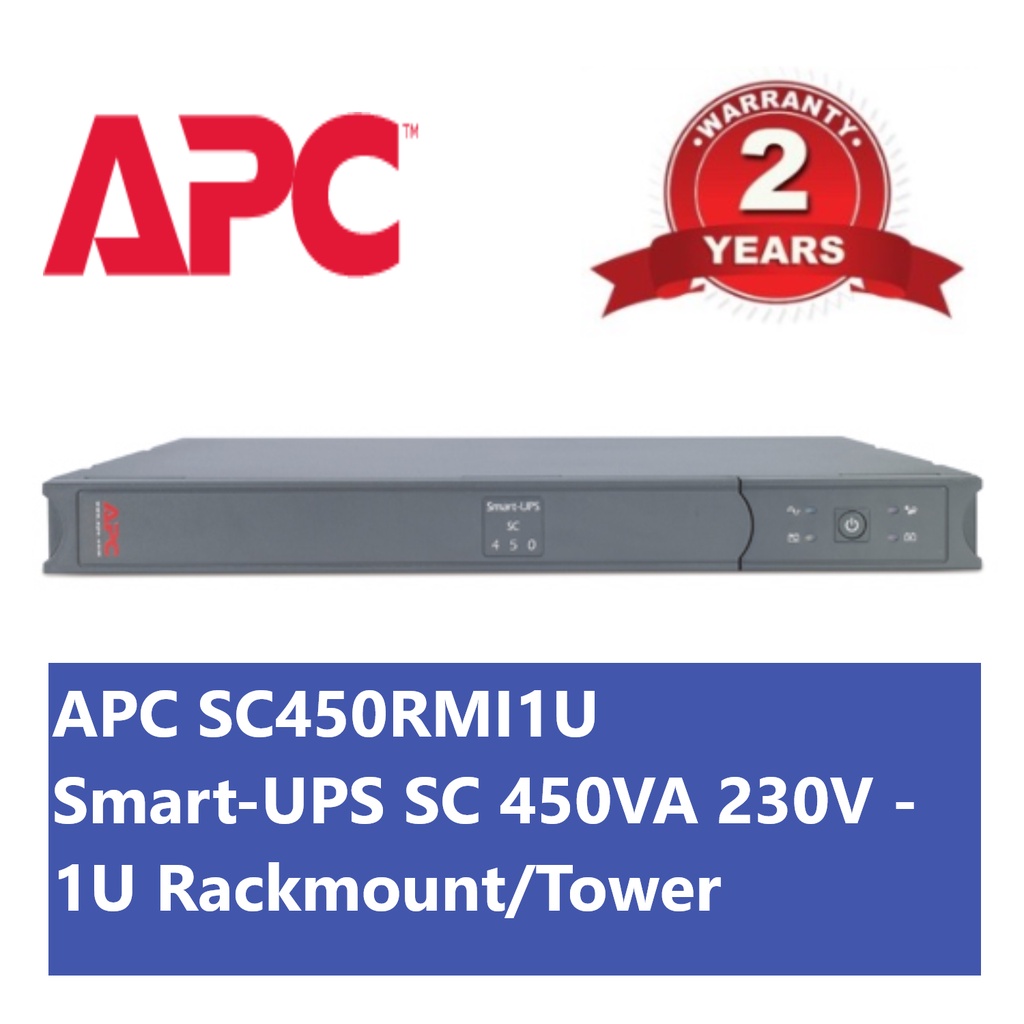 Jual APC SC450RMI1U Smart-UPS SC 450VA 230V - 1U Rackmount/Tower | Shopee Indonesia