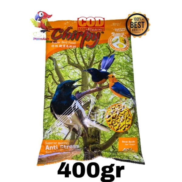 Jual PAKAN BURUNG VOER CIHRPY COKLAT MADU 400 GRAM PUR CIRPY VOER CIRPY ...
