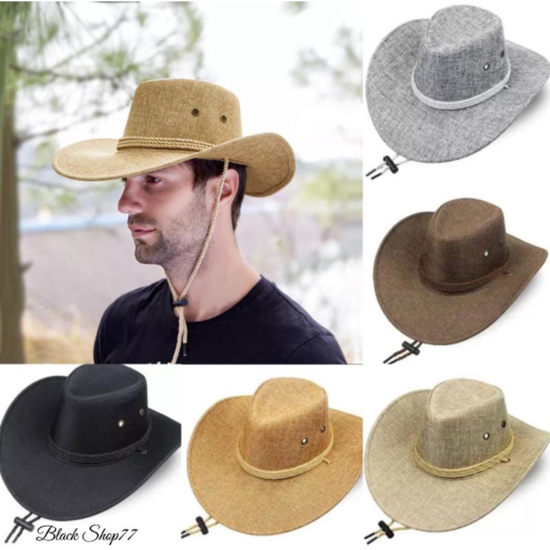 Jual Topi Pria Coboy Fedora Tambang Import | Shopee Indonesia