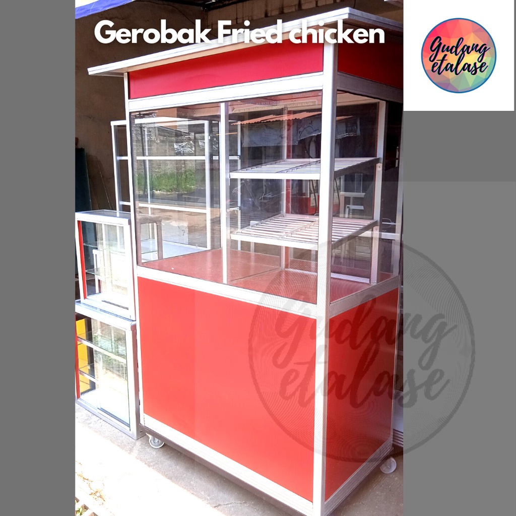 Jual Etalase fried chicken/gerobak ayam goreng/gerobak jualan Indonesia ...