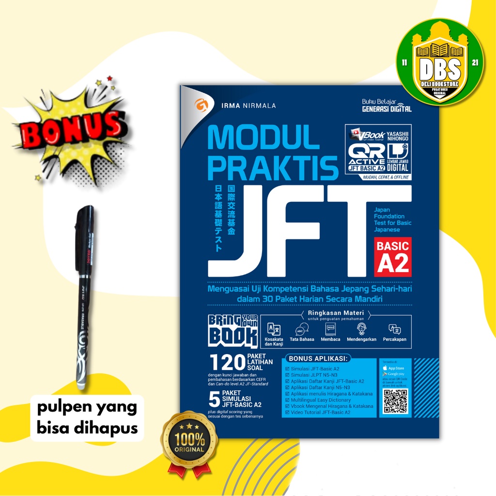 Jual Buku Uji Kompetensi Bahasa Jepang - Modul Praktis JFT Basic A2 | Shopee Indonesia