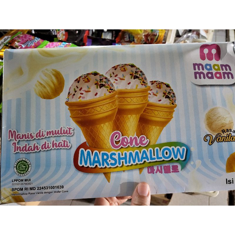 Jual cone marshmallow maam rasa vanilla isi 24 pcs | Shopee Indonesia
