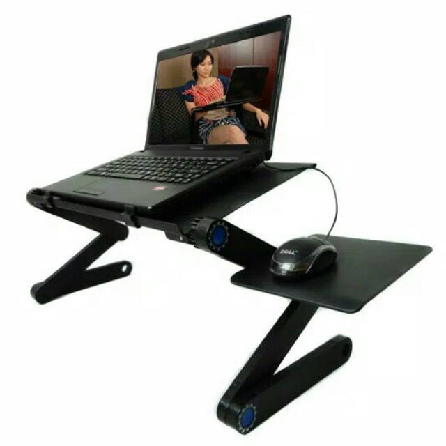 Jual Meja laptop portable alumunium with fan cooler meja DJ meja ...