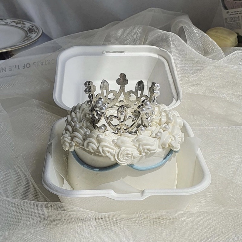 Jual Crown Cake Topper Hiasan Dekorasi Kue Mahkota Mutiara Korean Cake ...