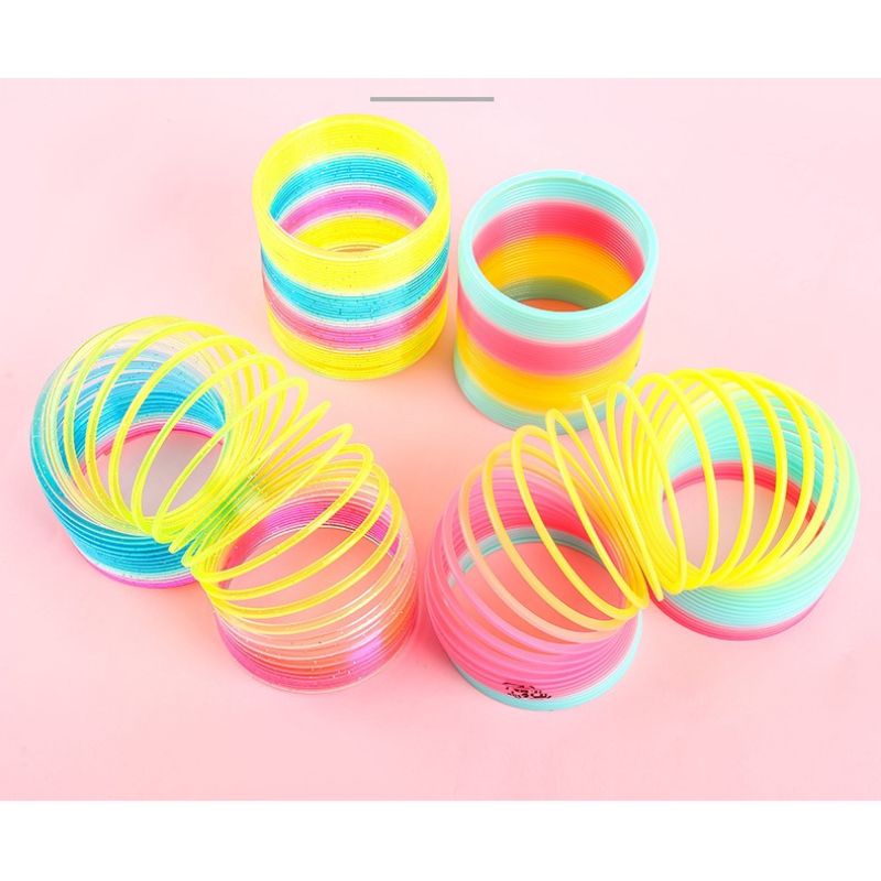 Jual Mainan slinky rainbow spring besar, mainan per slinky pegas jadul ...