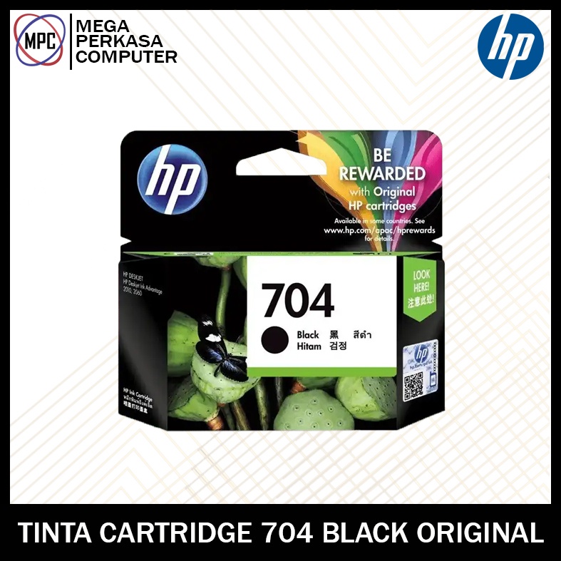 Jual HP 704 Black Original Ink Advantage Cartridge | Shopee Indonesia