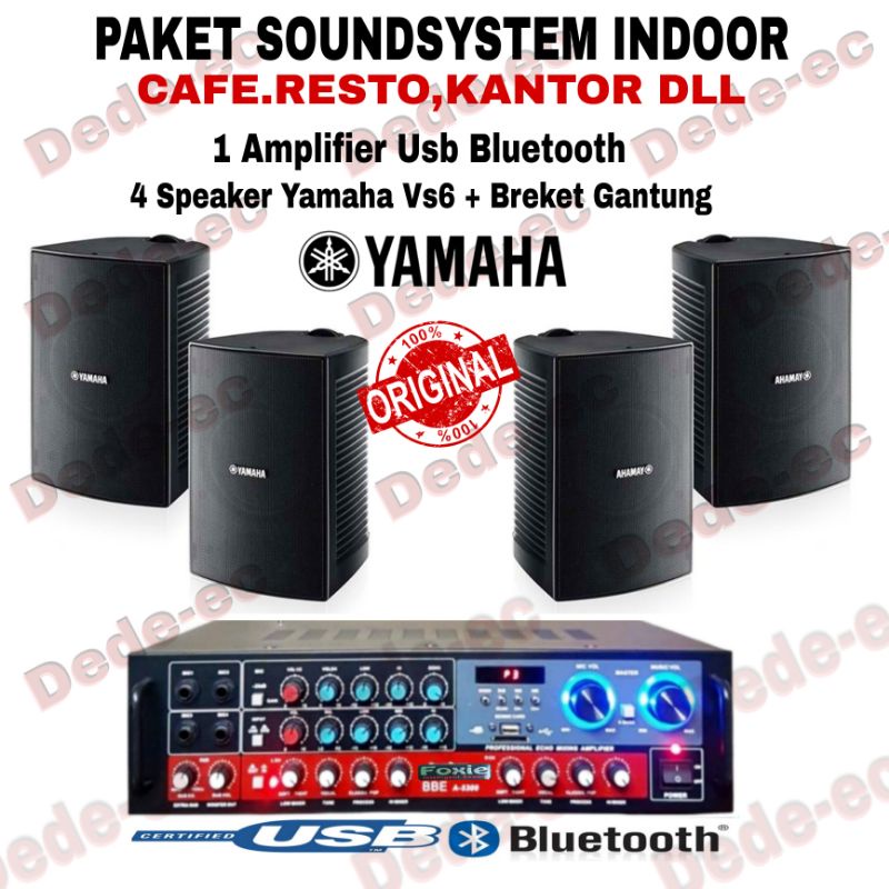 Jual Paket Speaker indoor Speaker Yamaha Vs6 Original Isi 4 Speaker Cocok untuk cafe | Shopee ...