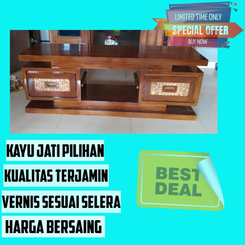 Jual MEJA BUFET BUFFET BUPET TV KACAMATA KAYU JATI MINIMALIS MODERN ...