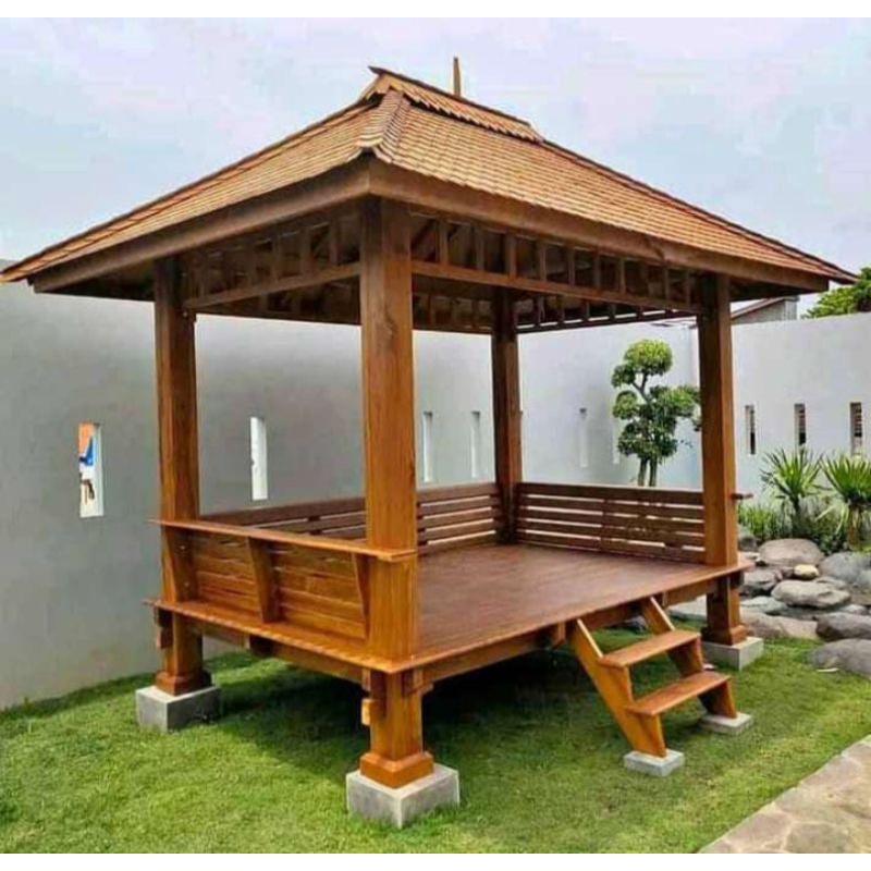 Jual Harga Gazebo Minimalis Jepara 2022 | Ukuran 3m x 2m Kayu jati ...