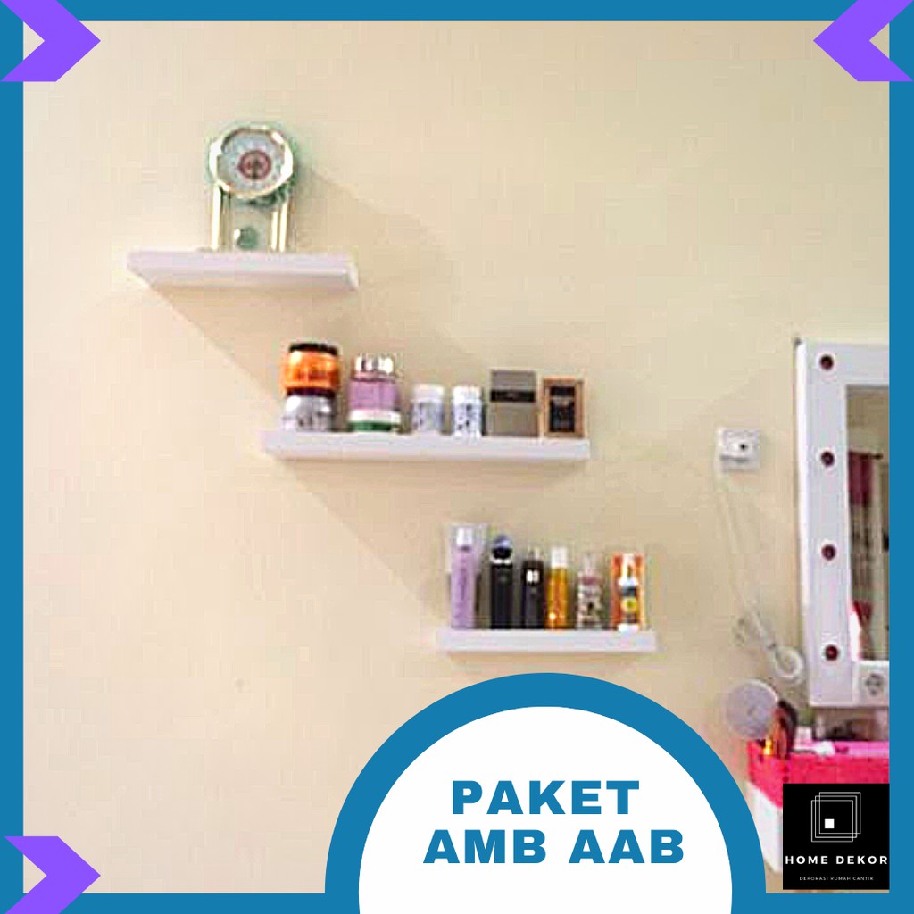 Jual Rak Dinding Minimalis 2 set Ukuran 20 cm & 1 set Ukuran 30 cm ...