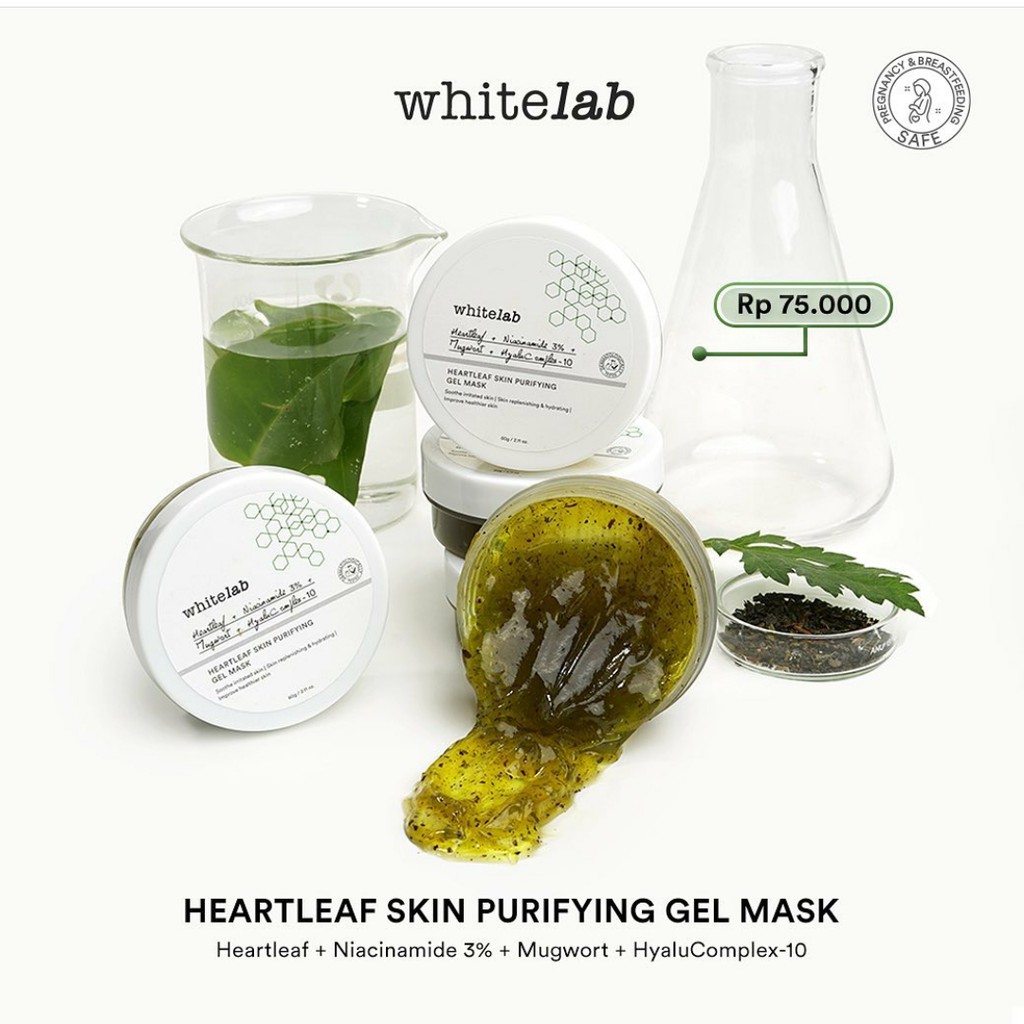 Jual Whitelab Heartleaf Skin Purifying Gel Mask | Shopee Indonesia