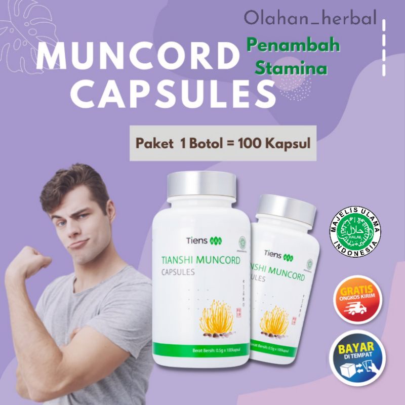 Jual Muncord Capsule Tiens Cordyceps Kapsul Original Asli Tianshi Daya ...