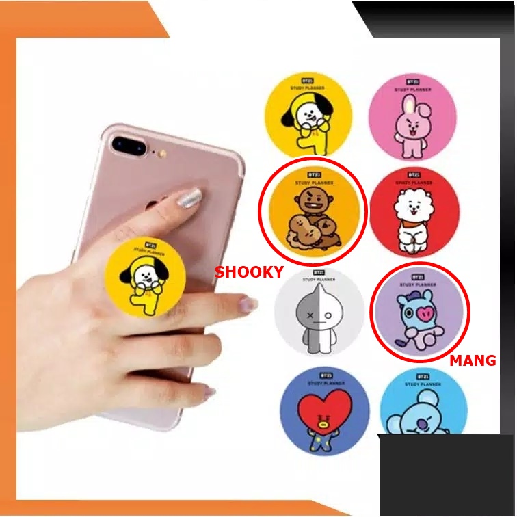 Jual CUCI GUDANG POP SOCKET BTS BT21 BULAT | Shopee Indonesia