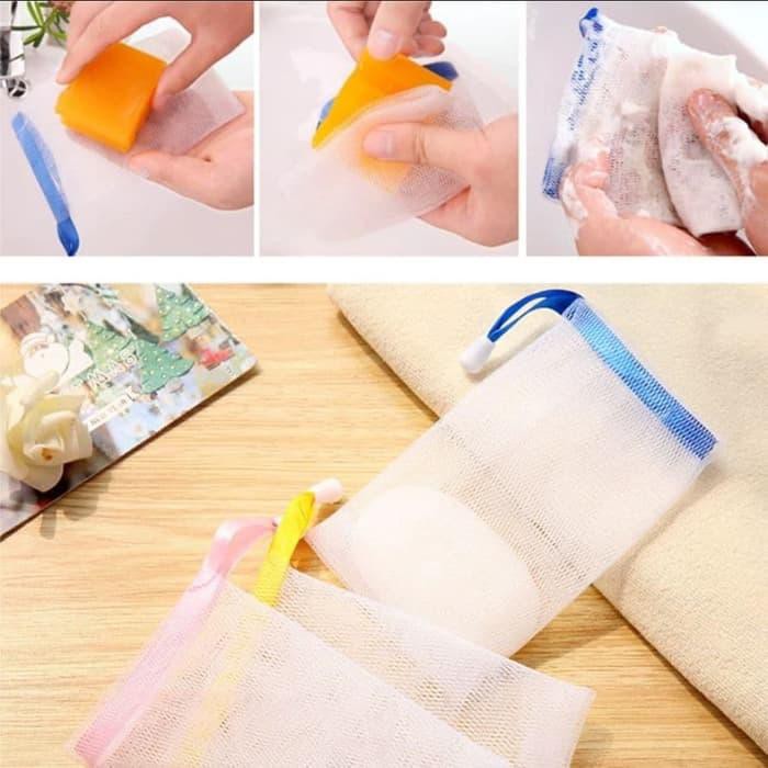 Jual Kantong Jaring Halus Pembuat busa sabun manual / foaming net bath ...
