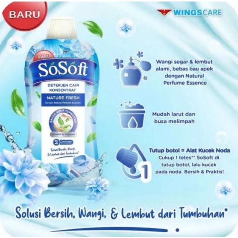 Jual SoSoft Liquid Detergent Bottle 750ml | Shopee Indonesia