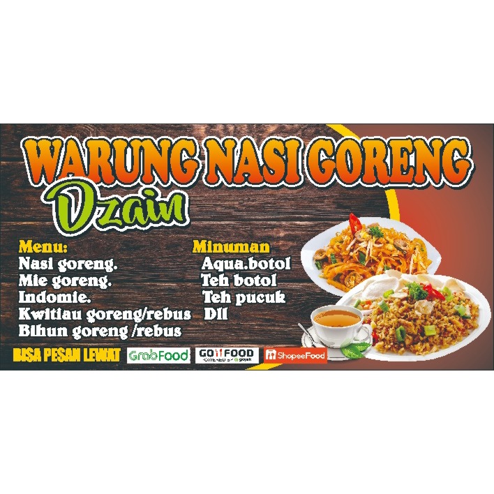 Jual Spanduk Banner Nasi Goreng Desain Kekinian, Satu Hari Jadi ...