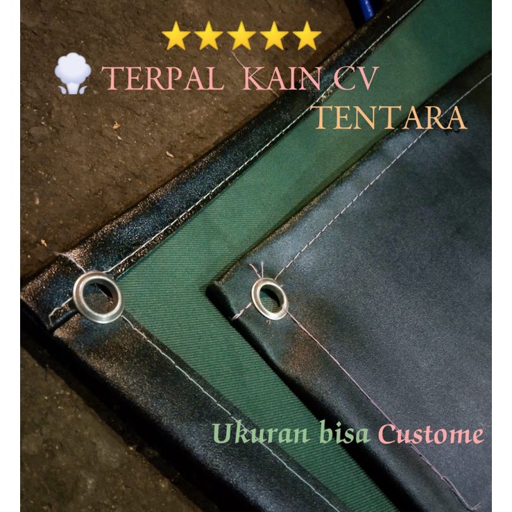 Jual Terpal kain Cv/Cp Tentara jeep Permeter segi | Shopee Indonesia