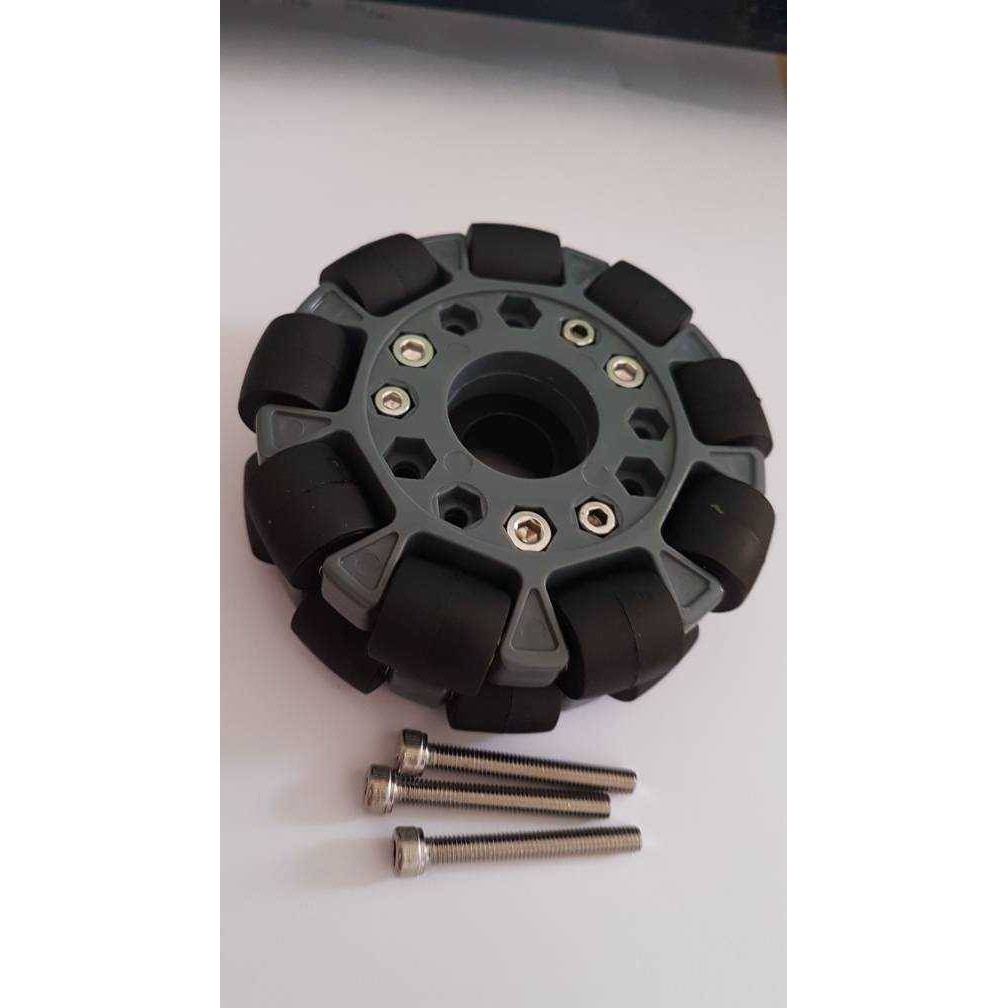 Jual roda omni wheel omniwheel 100mm 14049 rubber 20kg | Shopee Indonesia