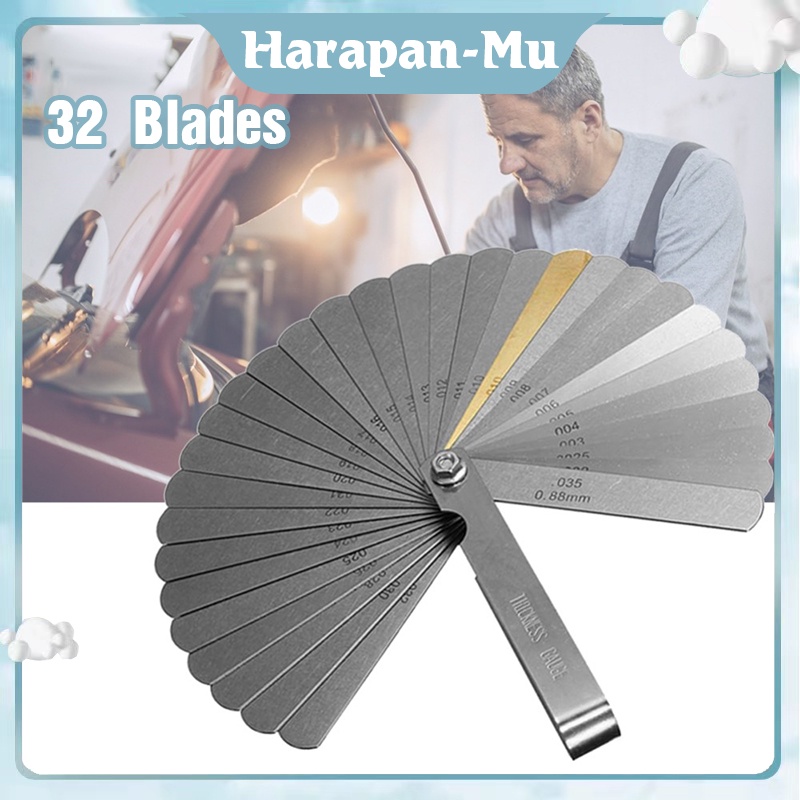 Jual 32 Blades Fuller Gauge Combination Feeler Gauge Metric Imperial ...