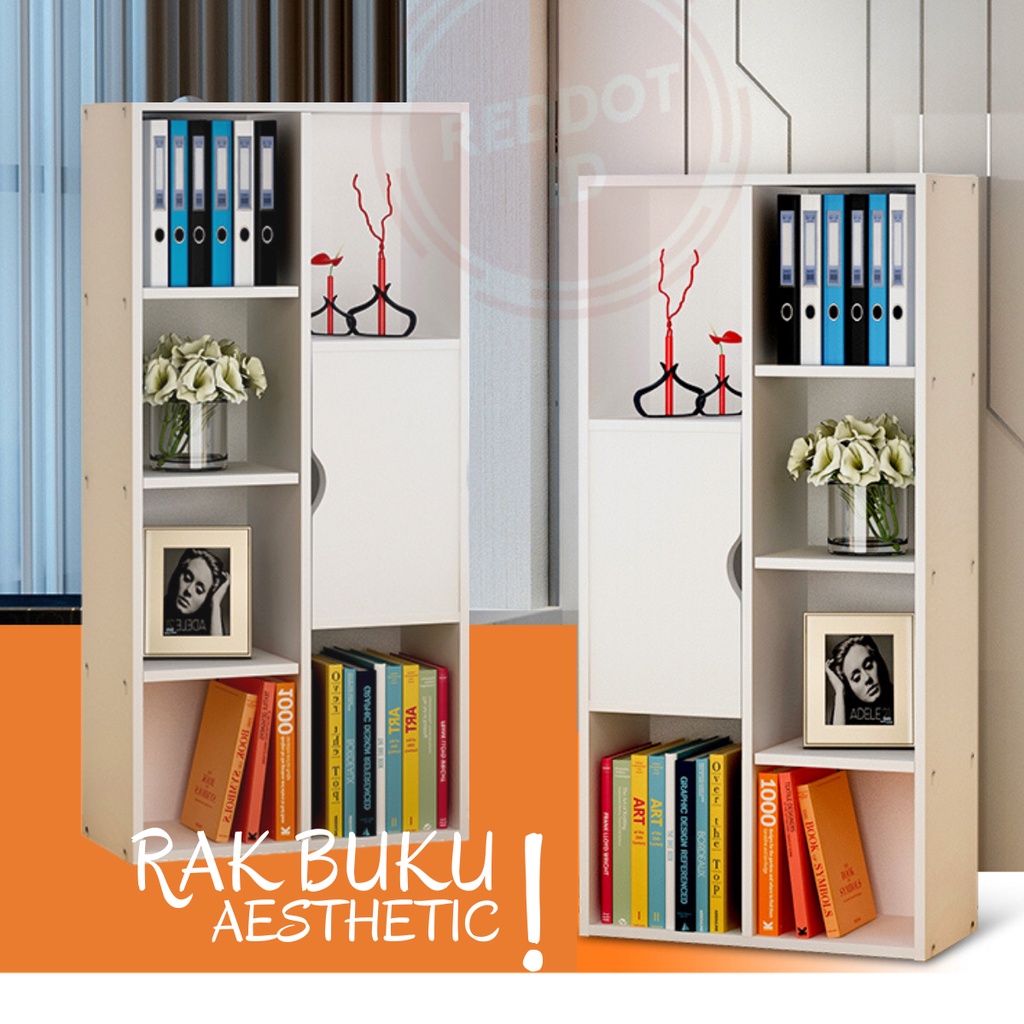 Jual Rak Buku Serbaguna Minimalis VALDI Lemari Aesthetic Modern Premium ...