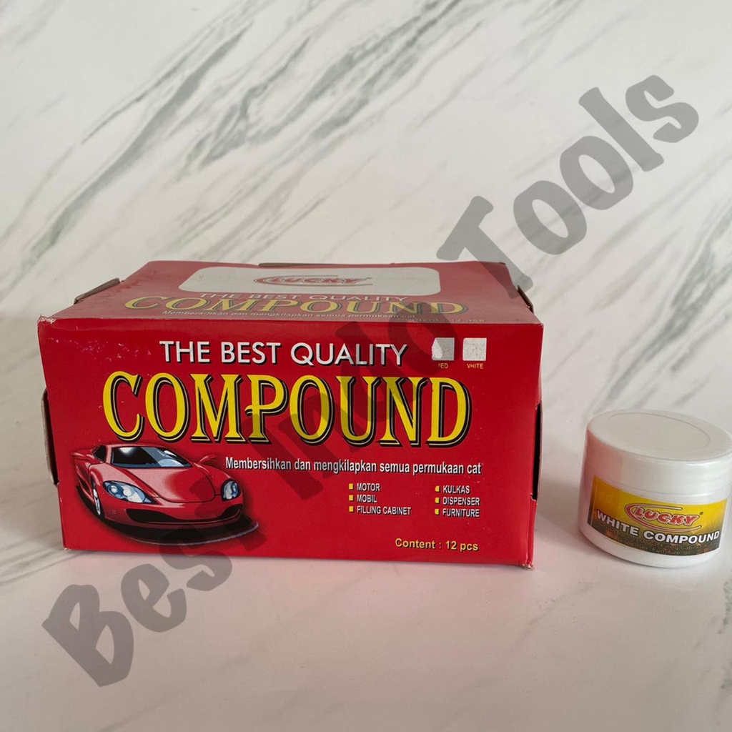 Jual ISI 12 PCS WHITE COMPOUND LUCKY RUBBING KOMPON PUTIH BARET POLES ...