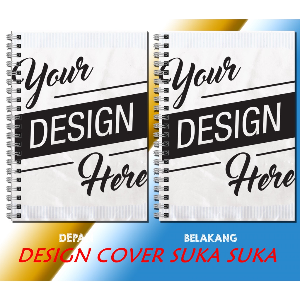 Jual Notebook custom A5/notes custom A5 21x15cm/cover depan belakang ...