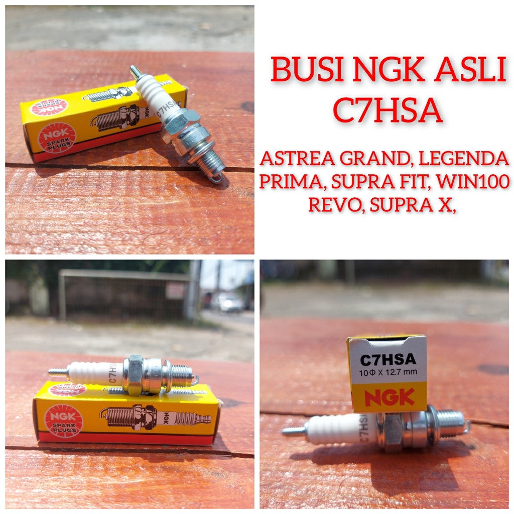 Jual BUSI MOTOR NGK ASLI C7HSA ASTREA GRAND LEGENDA PRIMA SUPRA FIT X ...