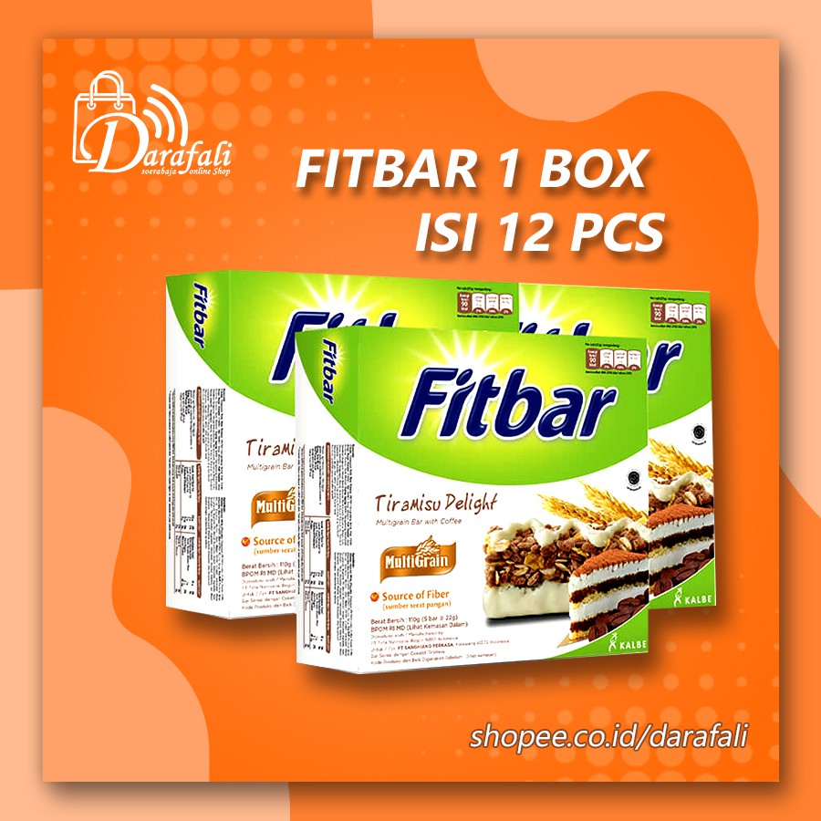 FITBAR 1 BOX ISI 12PCS TIRAMISU SNACK MAKANAN DIET RENDAH KALORI SNACK ...