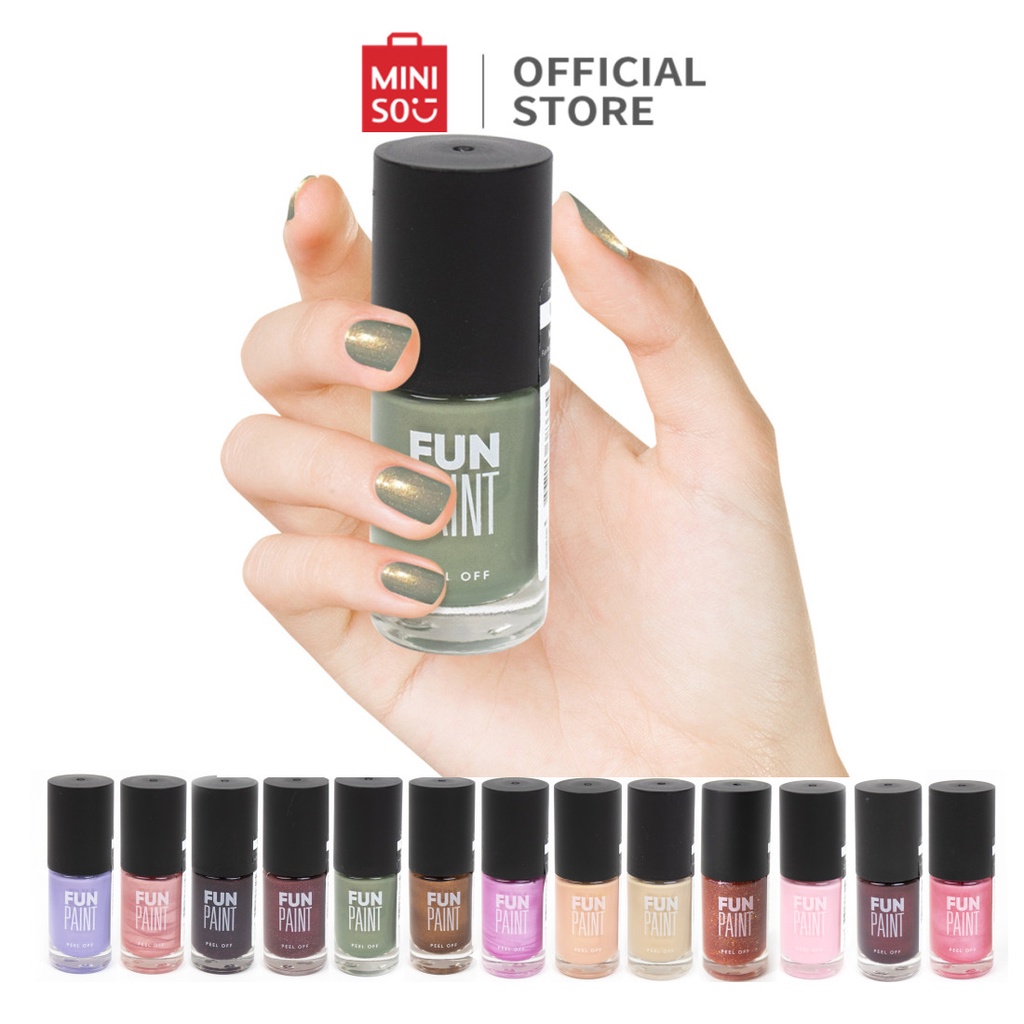 Jual MINISO KUTEK HALAL peel off cat kuku Fun Paint 2022 terbaru warna ...