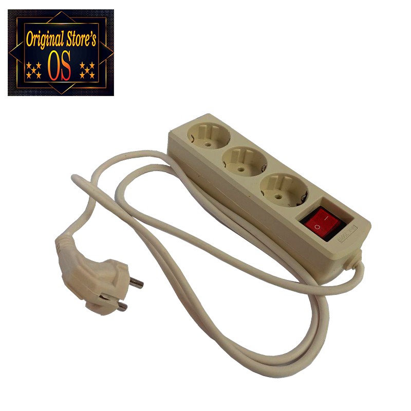 Jual Terminal listrik colokan listrik 3 lubang 3 Meter + saklar ...