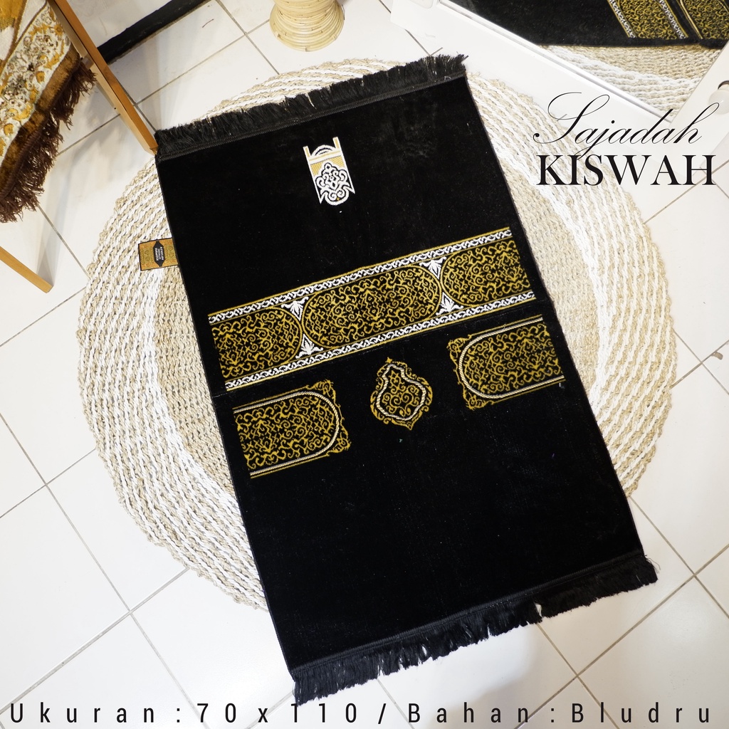 Jual Sajadah Turki/Turkey Hitam Black Sajadah Premium Oleh Oleh Haji Uk ...