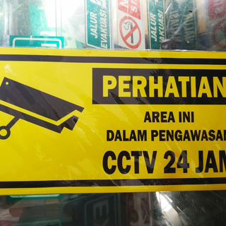 Rambu/Sign Area Pengawasan CCTV Acrylic 15*30cm Elegan | Shopee Indonesia