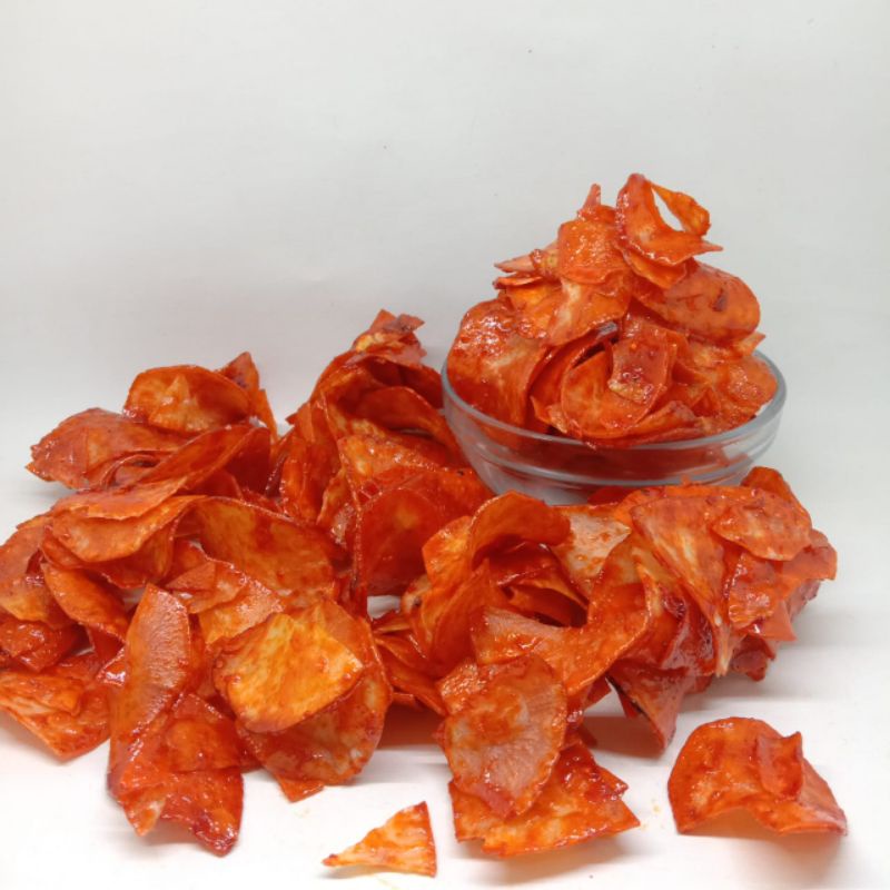 Jual Keripik Singkong Padang Pedas Manis / Kripik Sanjay 250 Gram ...