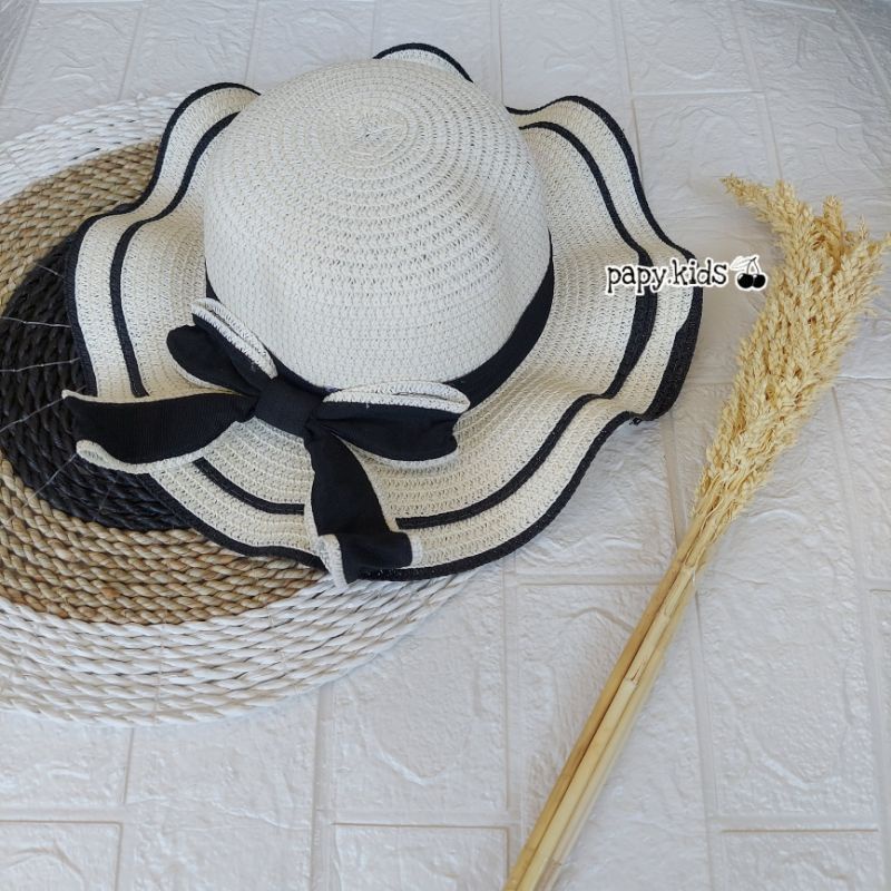 Jual Topi pantai gelombang pita tebal Anak PG26/ Topi pantai anak gelombang / Topi pantai anak ...