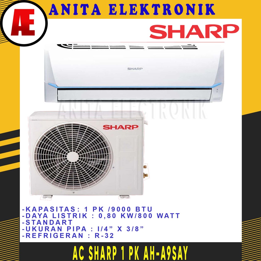 Jual AC SHARP 1 PK THAILAND STANDART AH-A9SAY / 800 watt | Shopee Indonesia