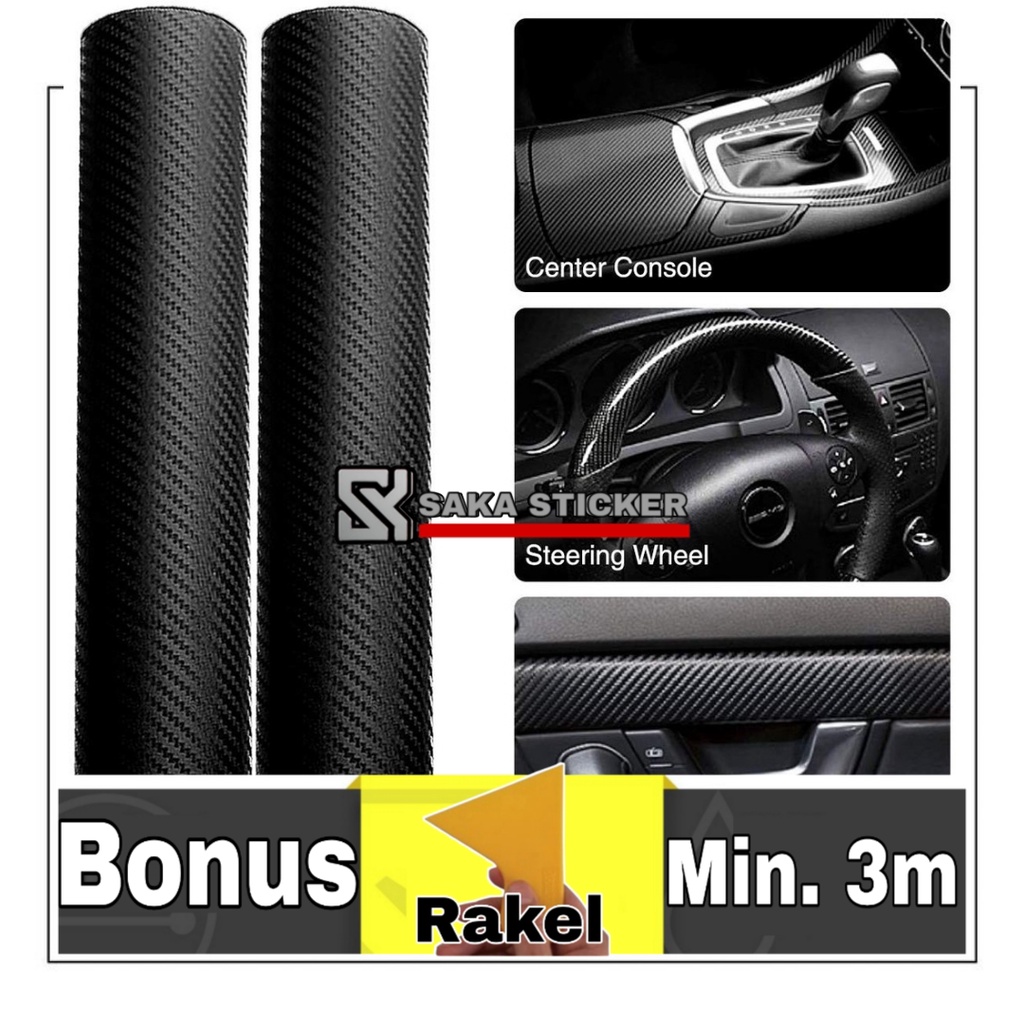Jual Stiker Sticker Karbon Carbon Hitam 2D 3D 4D | Shopee Indonesia