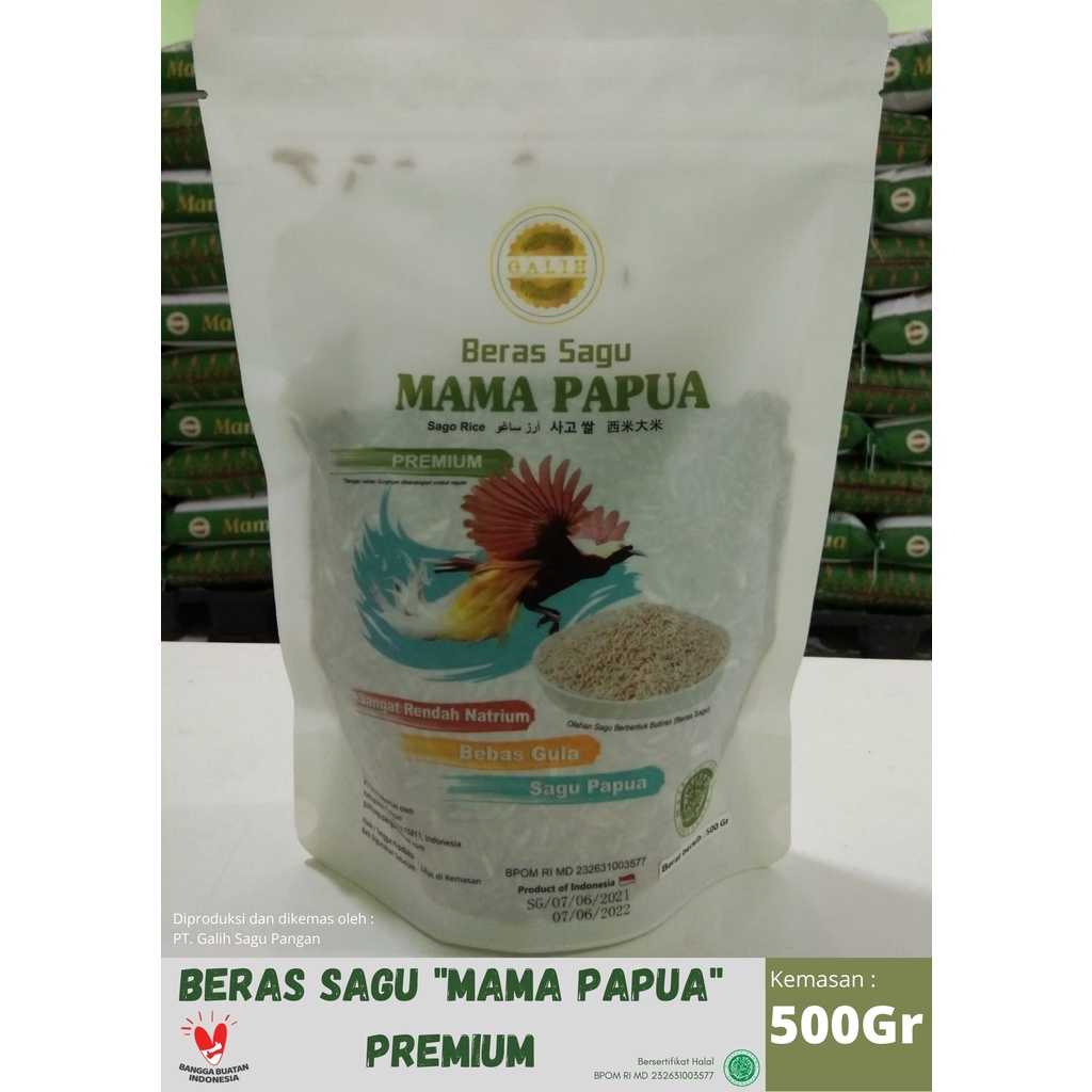 Jual Beras Sagu Mama Papua Premium Kemasan 500 Gram | Shopee Indonesia