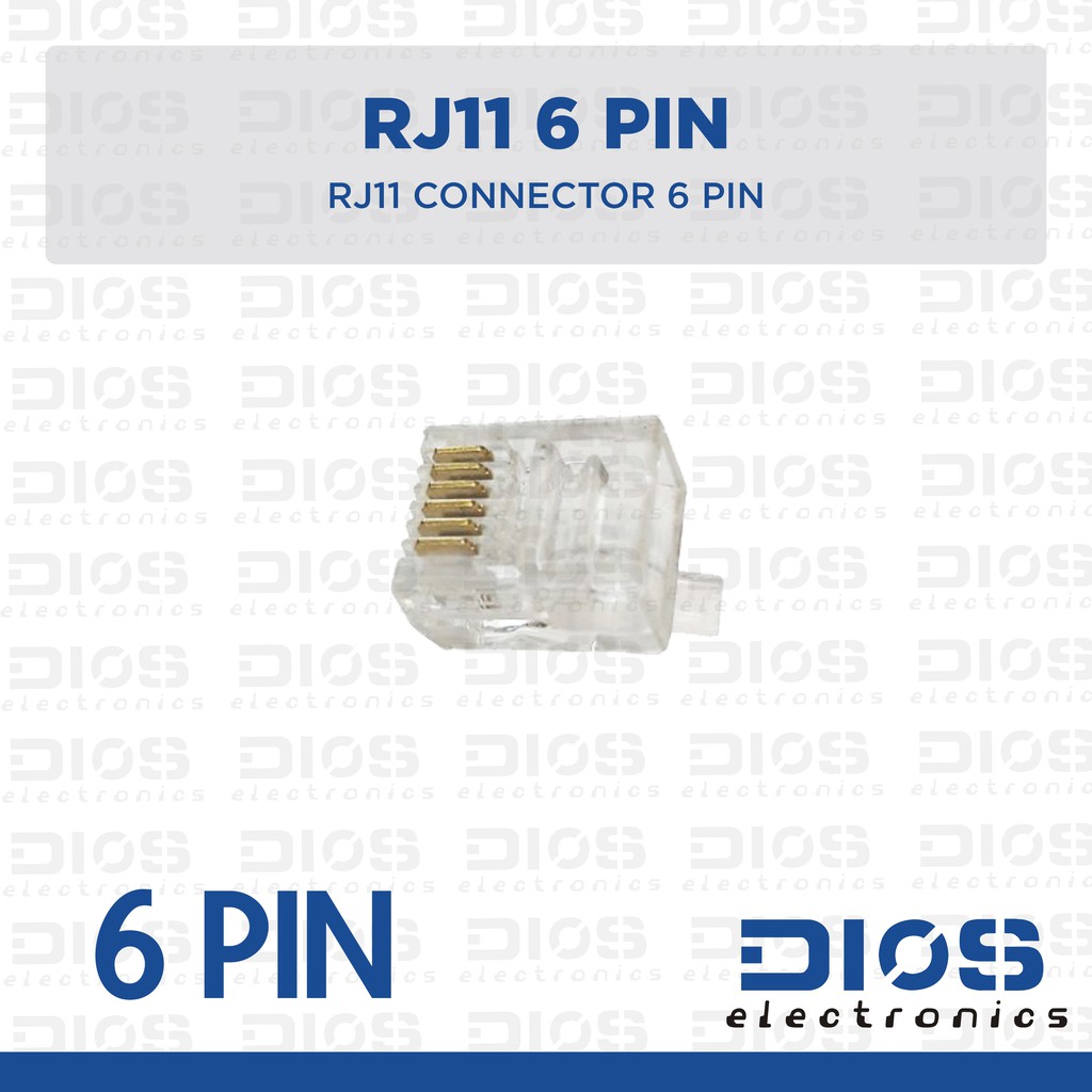 Jual Connector Telephone RJ11 6 PIN / Konektor Telepon | Shopee Indonesia