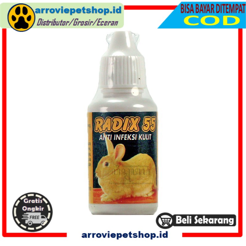 Jual RADIX 55 DROP ANTI SCABIES LUKA PADA KELINCI MENGOBATI SCABIES ...