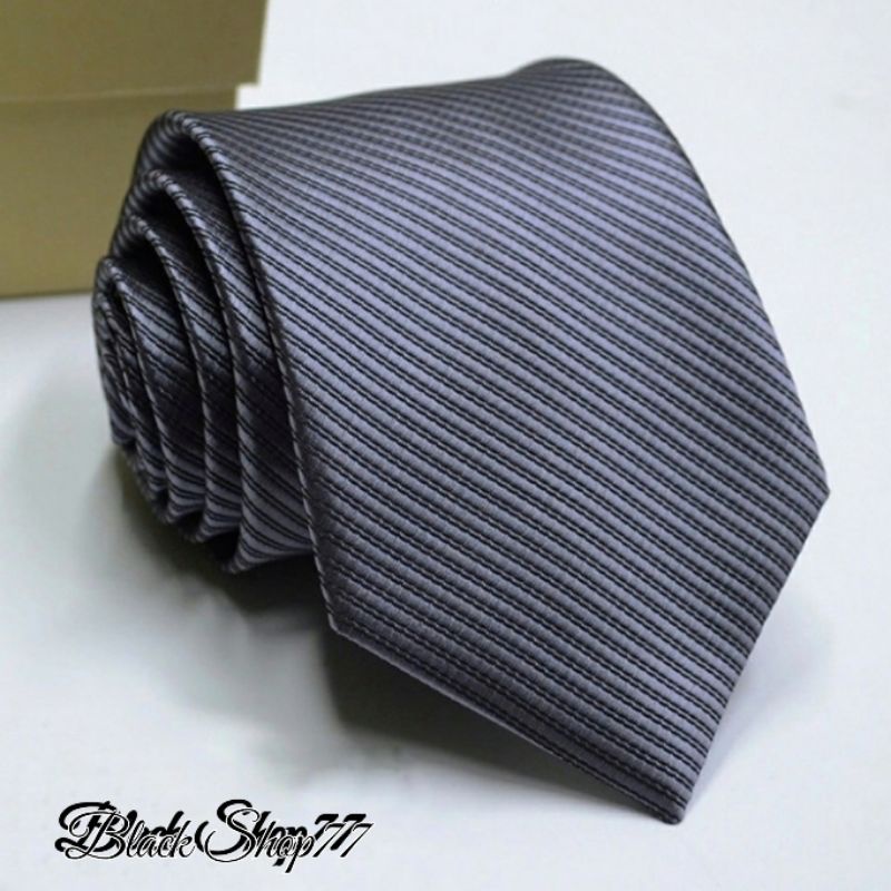 Jual Dasi Pria Dasi Panjang Dasi Motif Salur Abu Tua 3 Inchi 8 Cm ...
