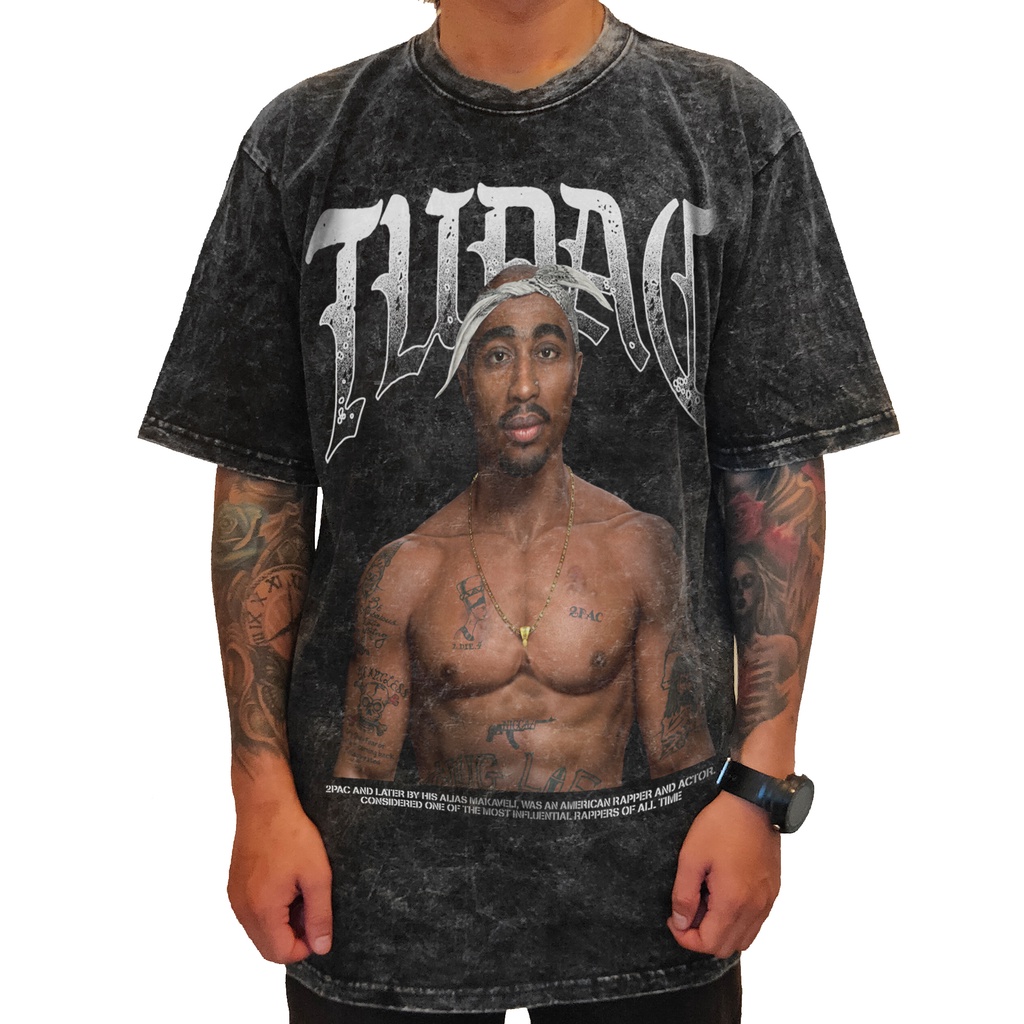 Jual KAOS WASHING OVERSIZE DEWASA UNISEX TUPAC Indonesia|Shopee Indonesia