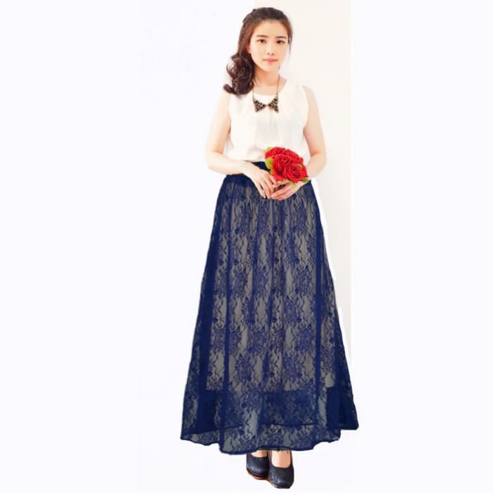 Jual Rok Maksi Brukat Fashion Import | Rok Elegan Model Terbaru Rok ...