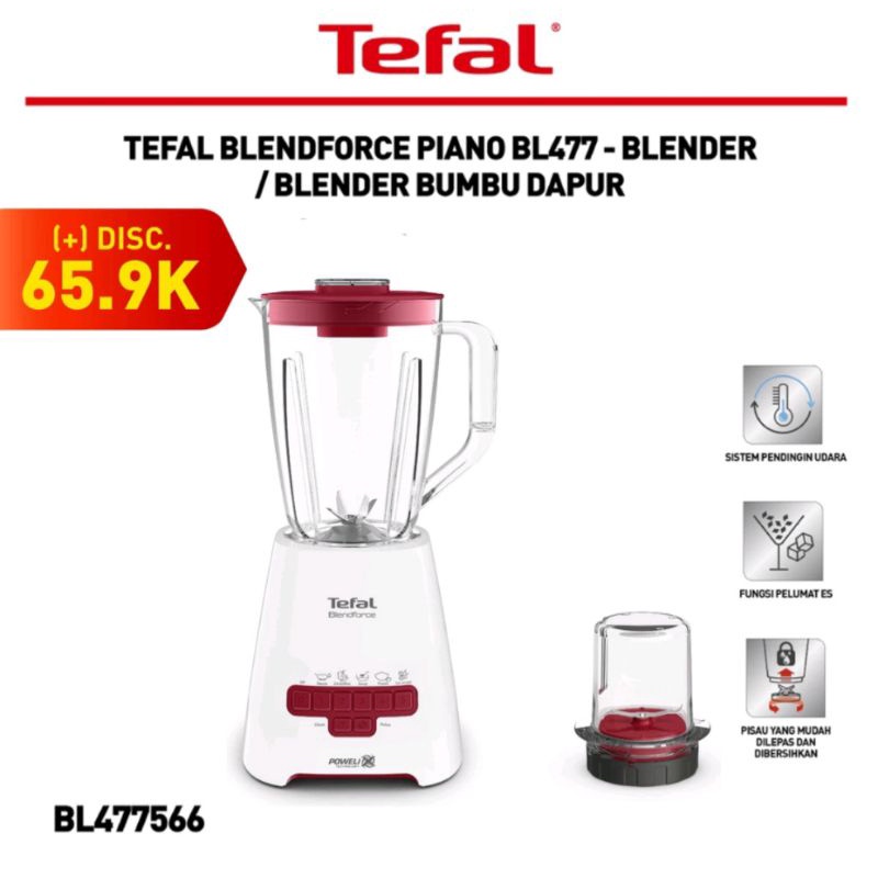 Jual Tefal Blendeforce Piano BL477 Blender/blender bumbu dapur | Shopee Indonesia